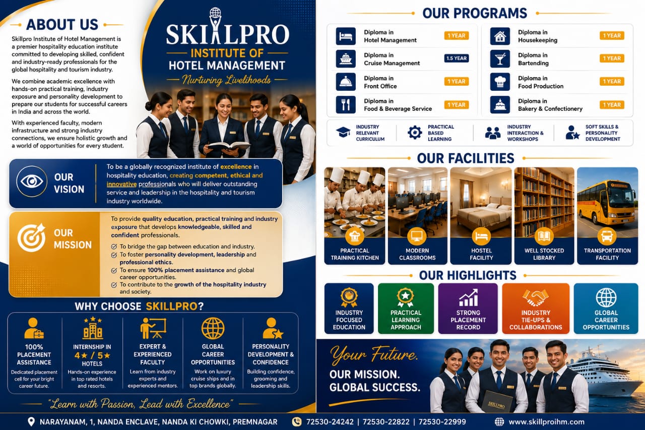 Skillpro Institute of Hotel Management | Best Hotel Management Courses ...